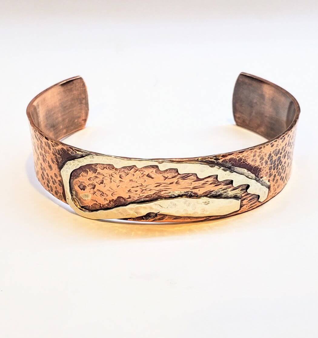 Copper Sculpted Angel Wing Frame Cuff – Alexa Martha Designs
